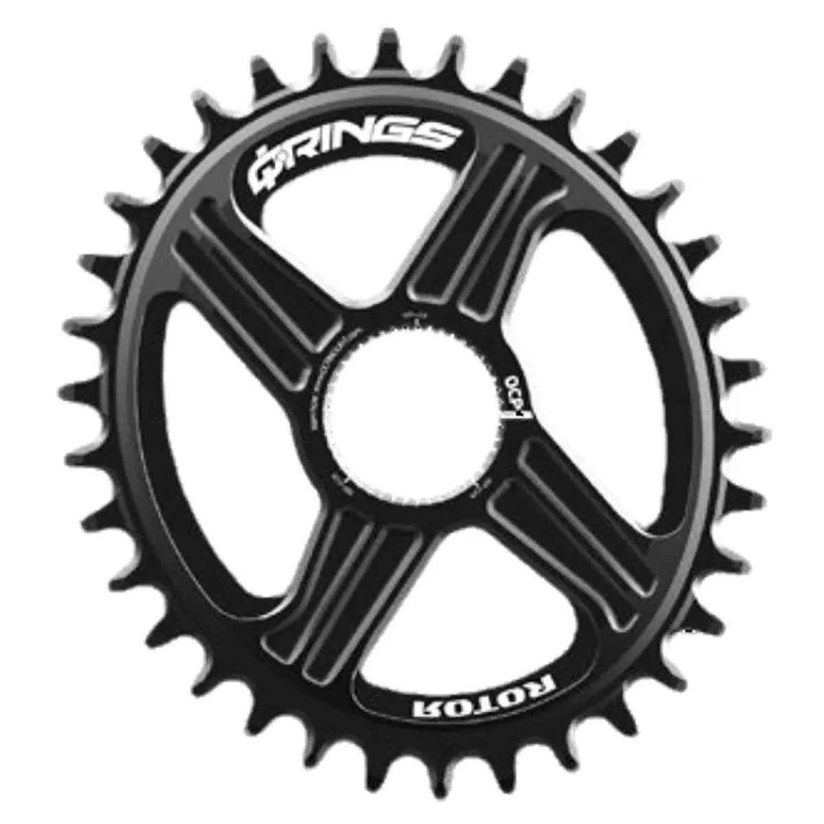 Rotor Single Chainring Qrings Dm Mtb Ut 11-12s (t-t Comp) Black | Mammoth